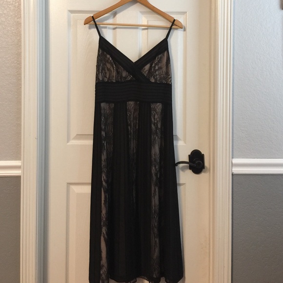 LOFT | Dresses | Beautiful Black Lace Dress With Nude Underlay | Poshmark